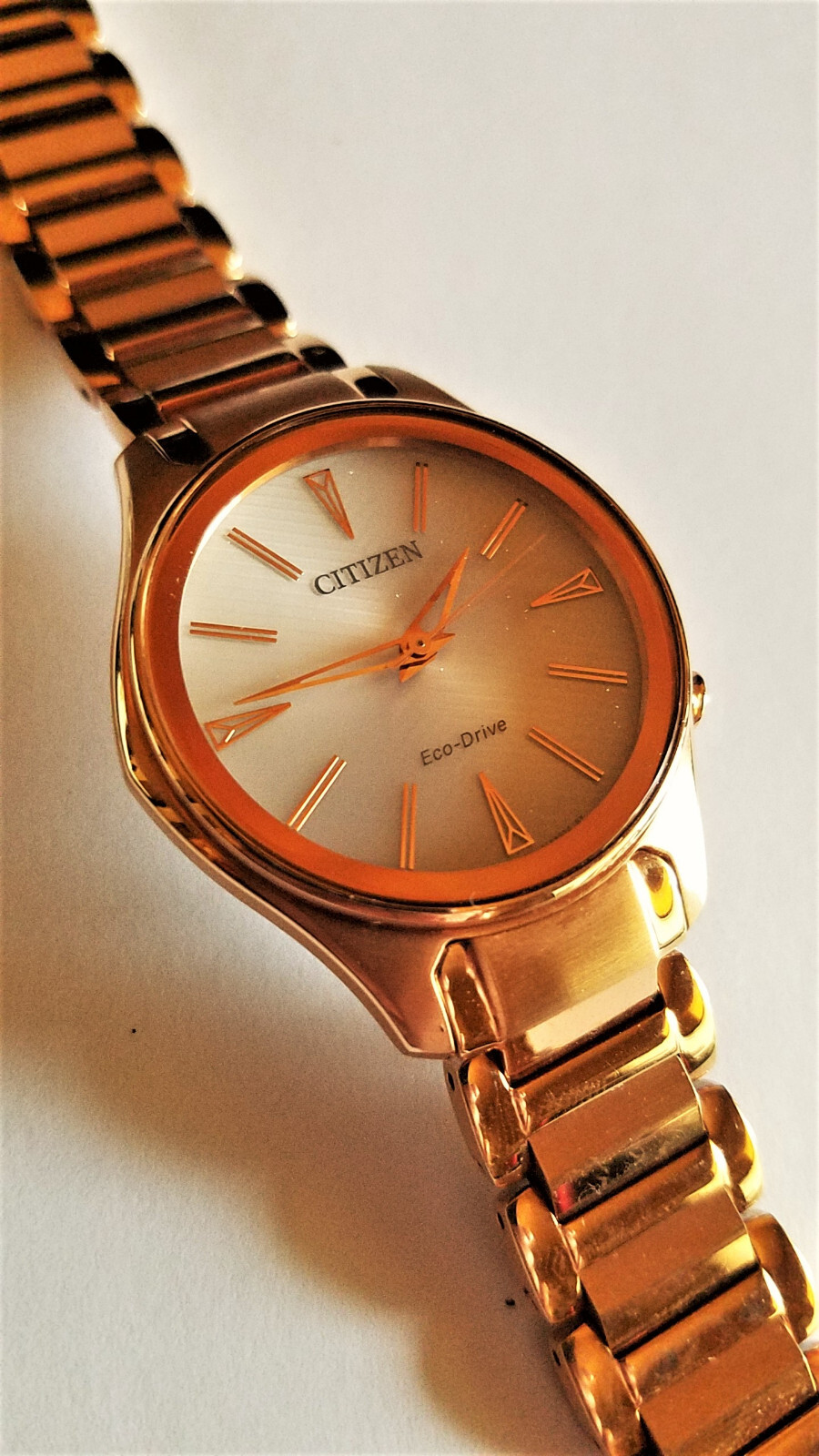 Citizen E031-s112397 Women's Gold Stainless Steel Analog White Dial ...