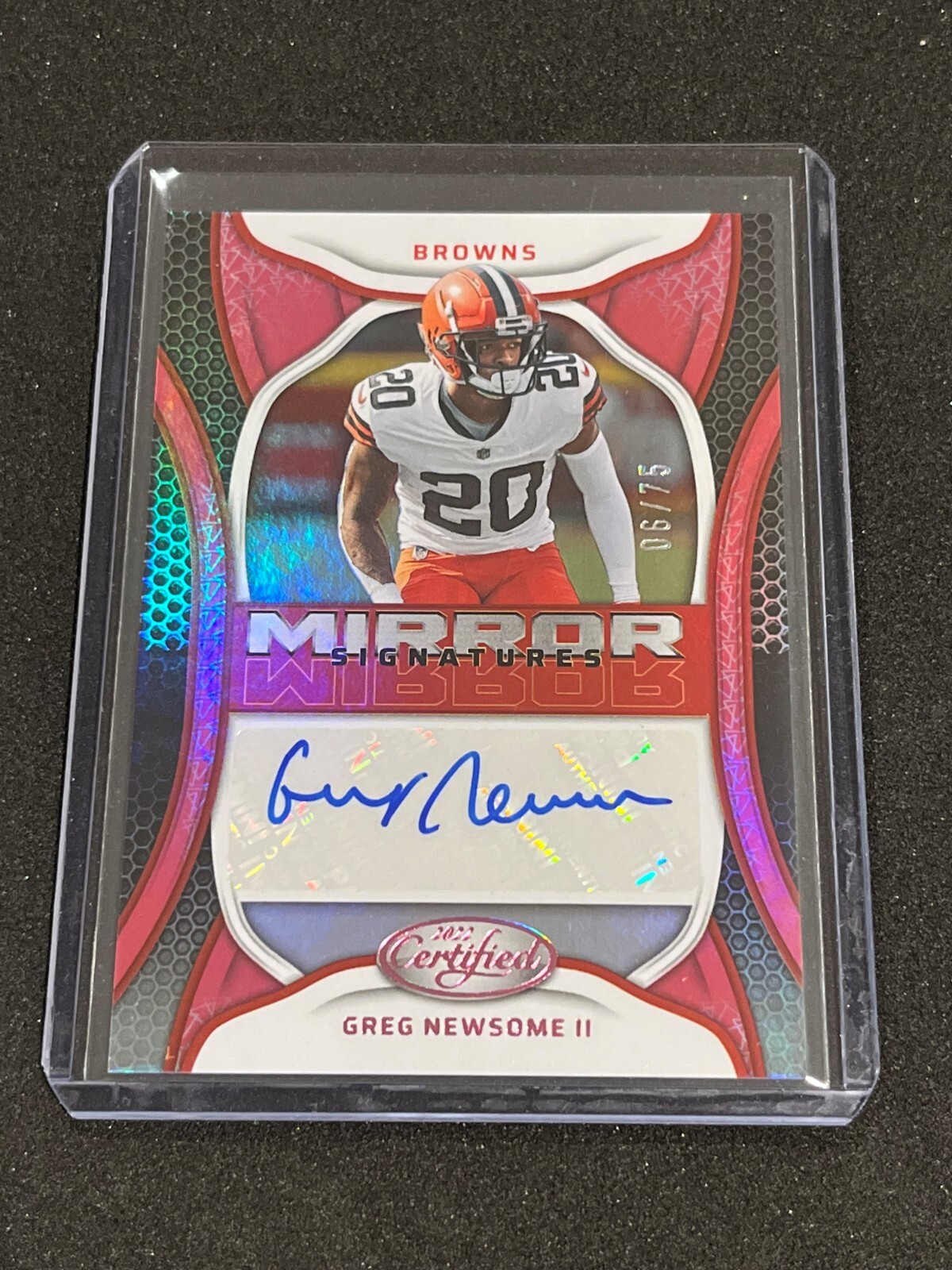 2022 Panini Certified Greg Newsome II Mirror Signatures Pink 6/75 #MS ...
