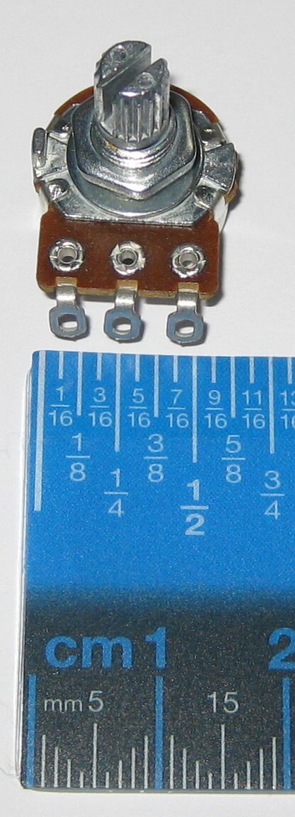 Linear (B) Taper 2k Ohm Potentiometer - 6mm (1/4") Shaft - 1/8 Watt ...