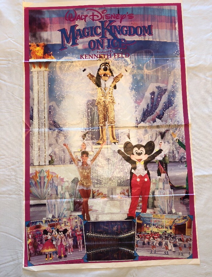 VINTAGE 1986 WALT DISNEY MAGIC KINGDOM ON ICE KENNETH FELD GOOFY MICKEY ...
