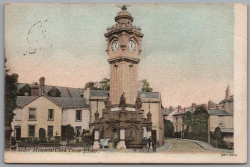 EXETER Miles Memorial Clock Tower Devon Postcard Posted 1904 | eBay