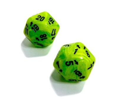 Chessex Mfg. 7-set Mega: Vortex Bright Green/Black | eBay