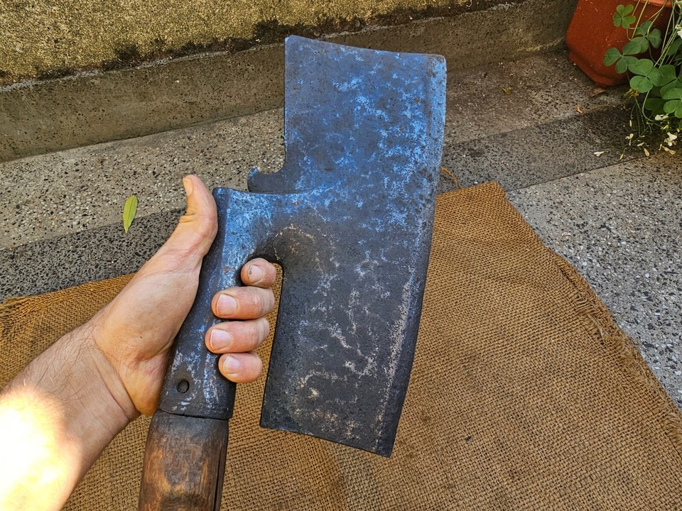 Huge Antique Hand Forged German Side Axe Board Goosewing Carpenter's ...