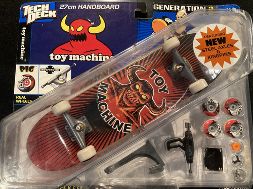 RARE Vintage Tech Deck Handboard 27cm Trucks Wheels Axels & Kingpins ...
