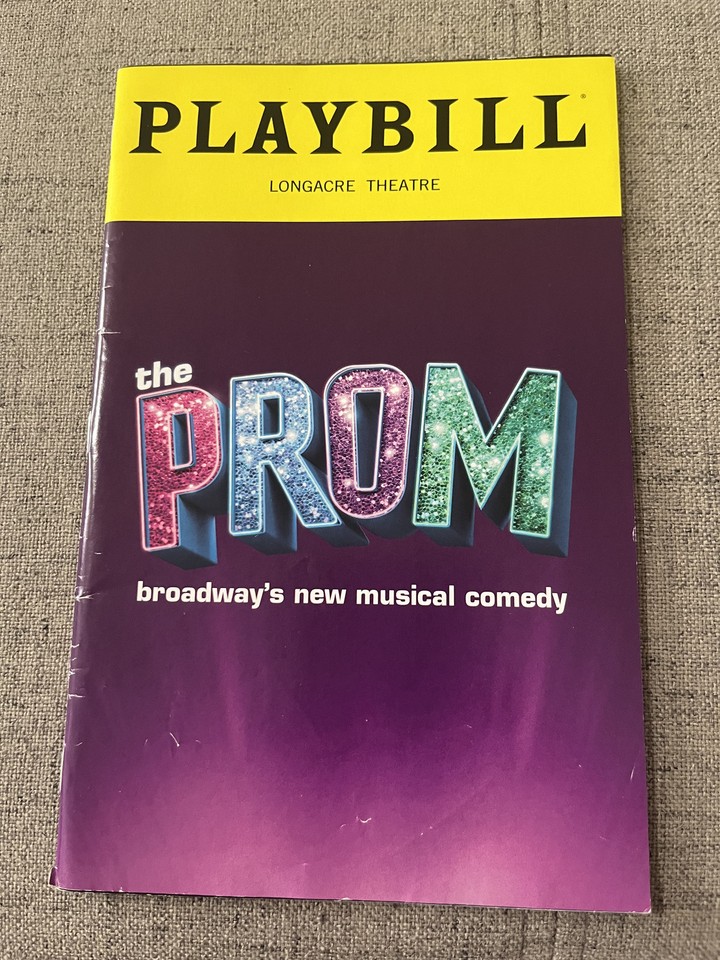 The Prom Broadway Playbill Beth Leavel, Christopher Sieber, Brooks ...