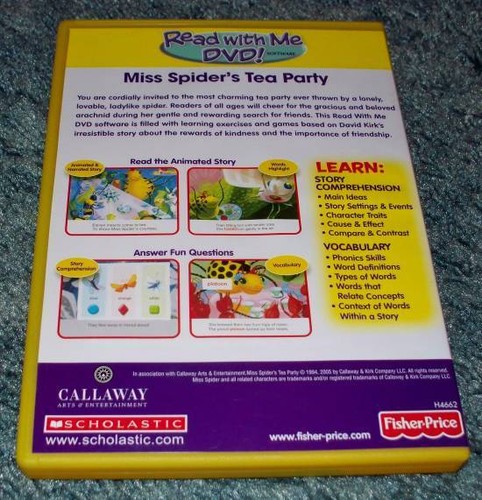 Fisher Price Read with Me DVD! Miss Spider's Tea Party | eBay
