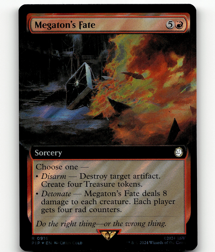 MTG Megaton's Fate (Extended Art) (Surge Foil) - Universes Beyond ...