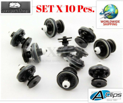 10x Door Panel Card Interior Trim Push Fastener Clip VW Audi Skoda ...
