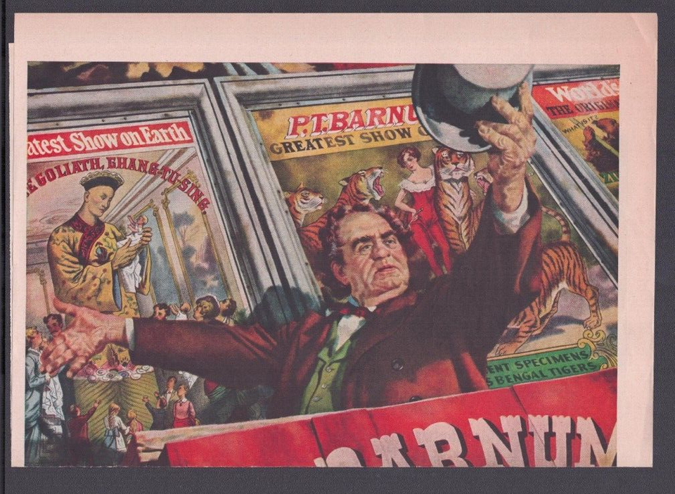 Print Ad John Hancock Mutual Life Insurance P.T.Barnum Circus Albert ...