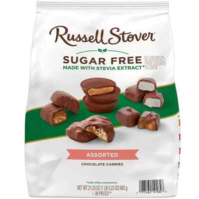 Russell Stover Sugar Free Assorted Chocolates Candy 21.23oz Bag Bulk ...