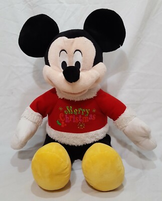 Mickey Mouse Merry Christmas Plush 21" Stuffed Animal Disney DanDee | eBay