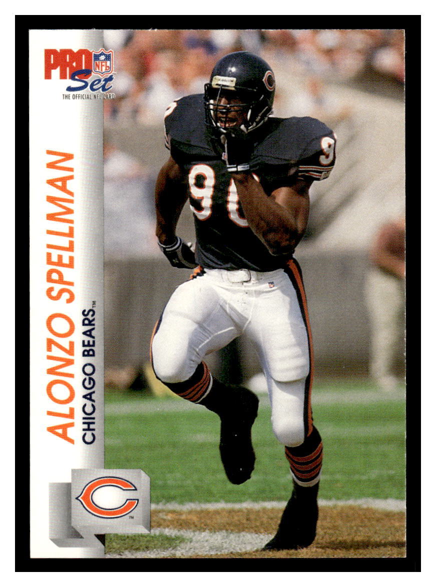 1992 Pro Set #453 Alonzo Spellman - Chicago Bears Rookie | eBay