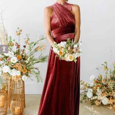 Revelry Micah Convertible Velvet Dress Color: Romantic Rose Small NEW ...