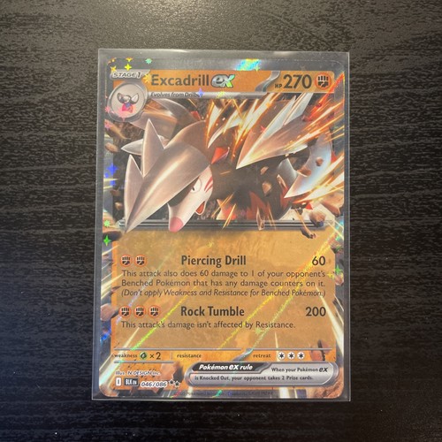 Pokémon TCG Holo Double Rare Excadrill EX 046/086 BLK Bolt Pokemon Card ...