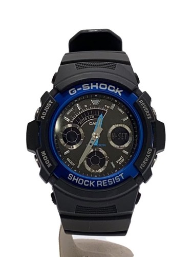 CASIO G-SHOCK AW-591-2AJF Black/Blue Resin Quartz Digital Analog Watch ...