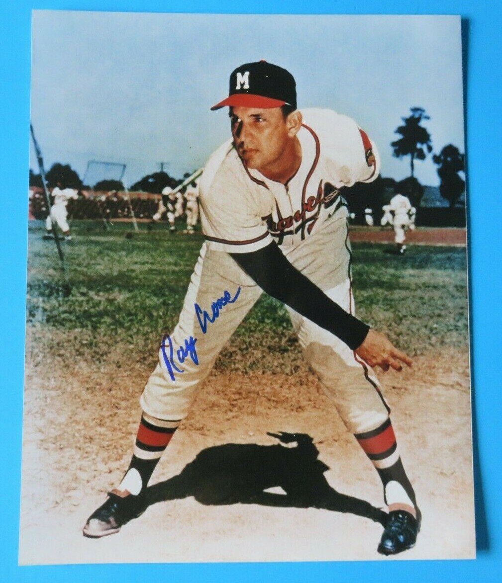 RAY CRONE SIGNED 8X10 PHOTO ~ 1957 MILWAUKEE BRAVES ~ 100% GUARANTEE | eBay