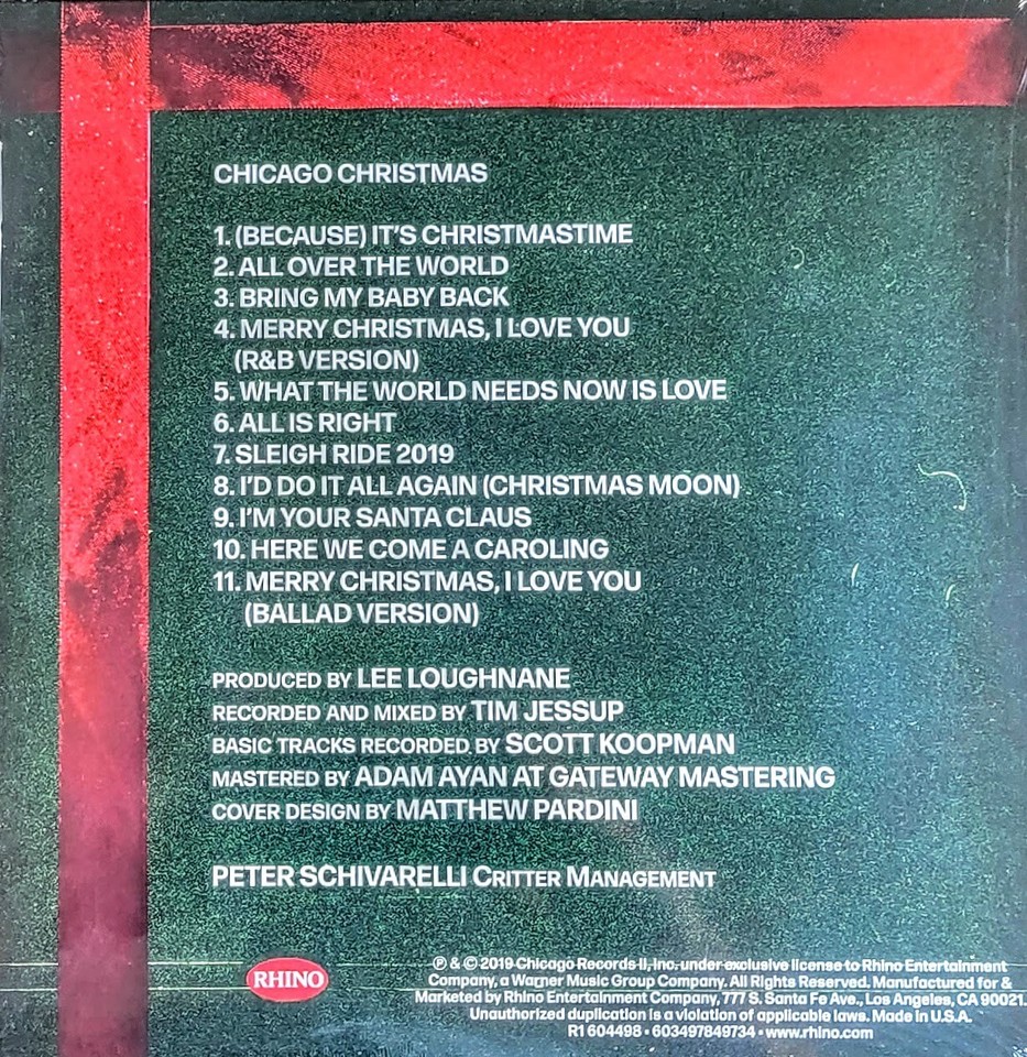 CHICAGO - CHICAGO CHRISTMAS - VINYL LP " NEW, SEALED " 603497849734| eBay