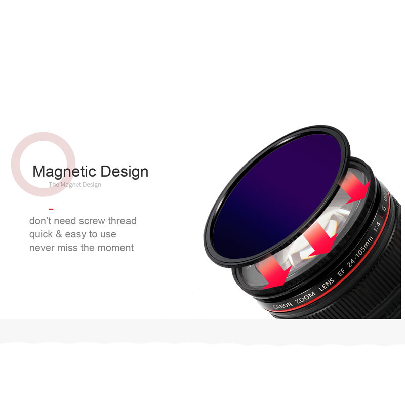 Kase Wolverine Magnetic Filter Cap Kit CPL DN8 ND64 ND1000 58 67 77mm ...