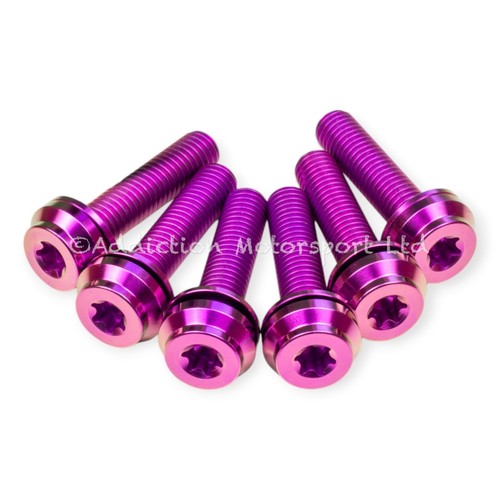 6x Purple Titanium Triple Clamp Screws Bolts M8x35mm for BMW S 1000 XR ...