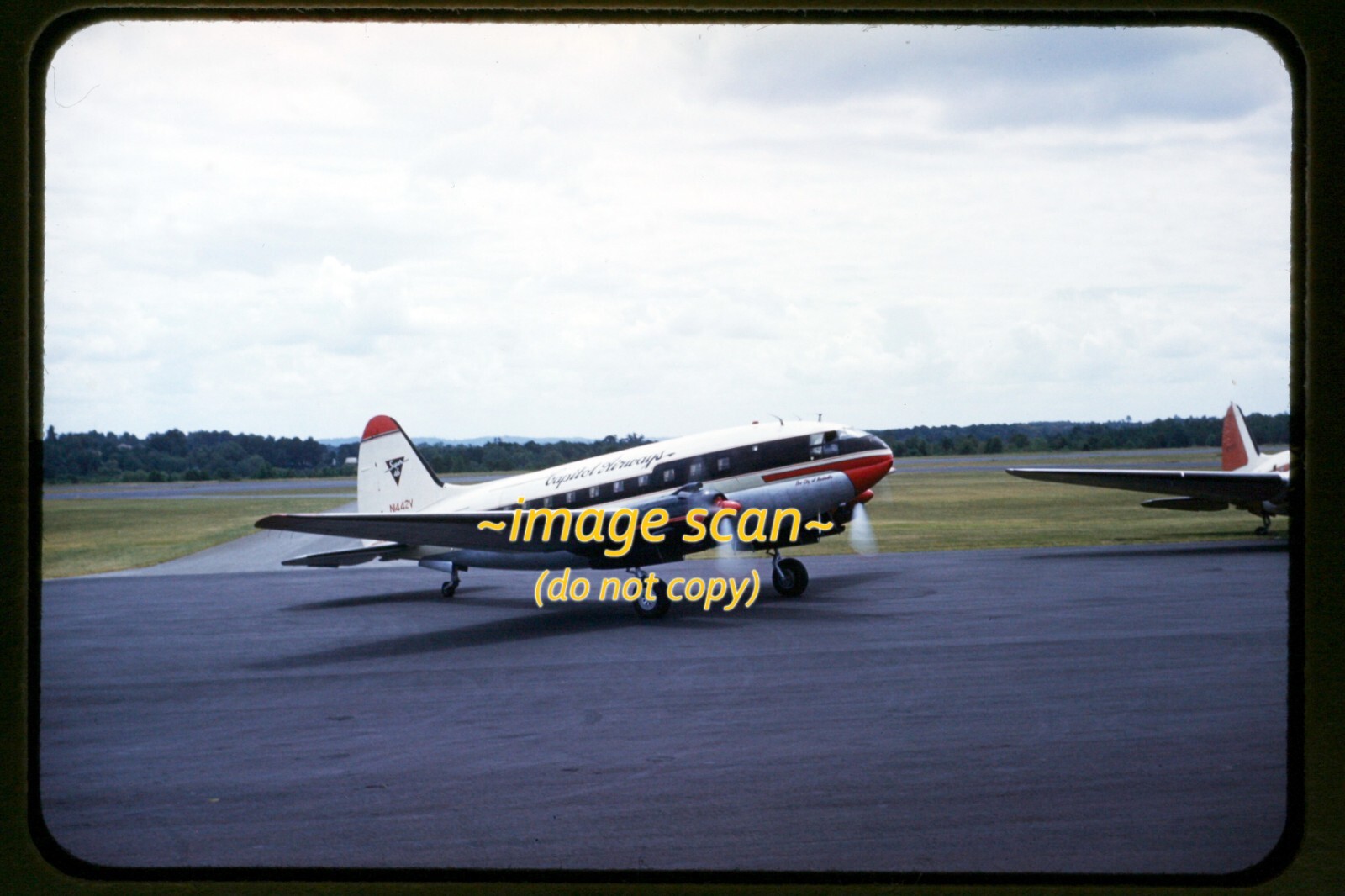 Capitol Airways N1442V C-46 Aircraft at Tuskegee Alabama 1950s, Orig ...
