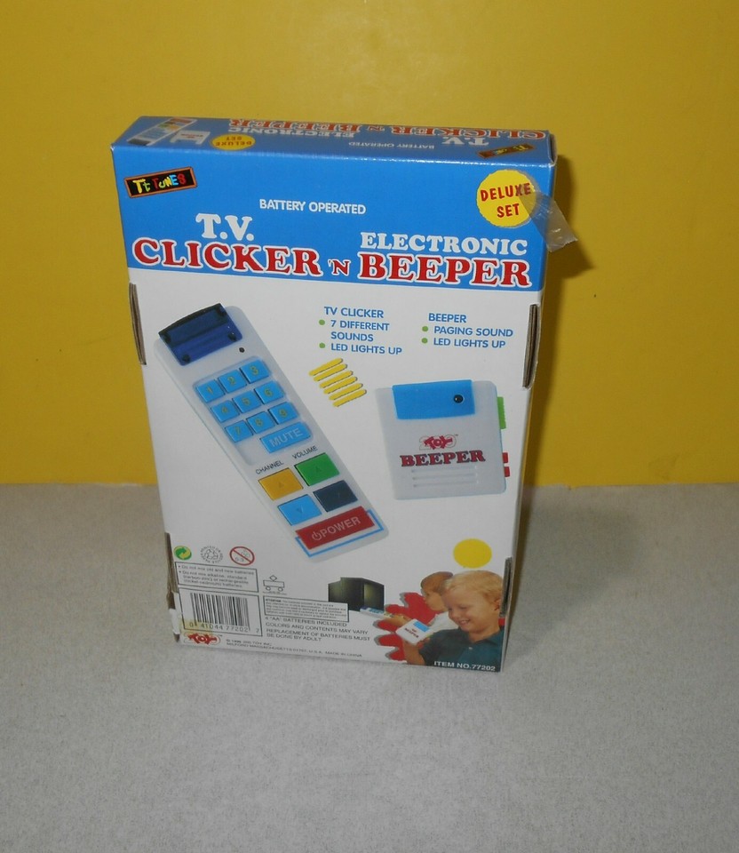 Vintage New TV Clicker & Electronic Beeper Toy Deluxe Set By 200 TOY ...