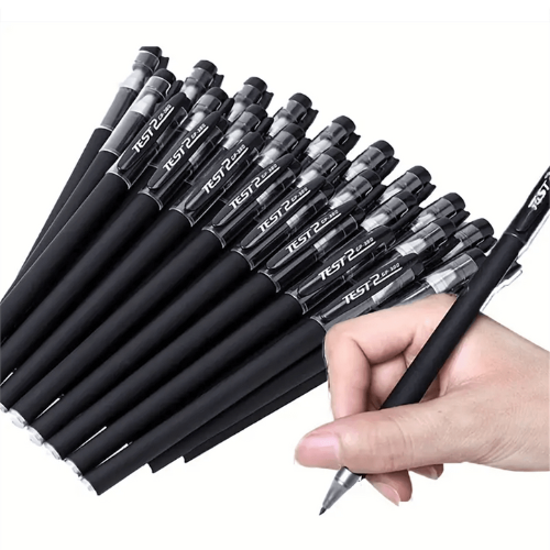 10/20pcs Black Matte Gel Ink Pens 0.5mm Extra Fine Tip Smooth Stylish ...