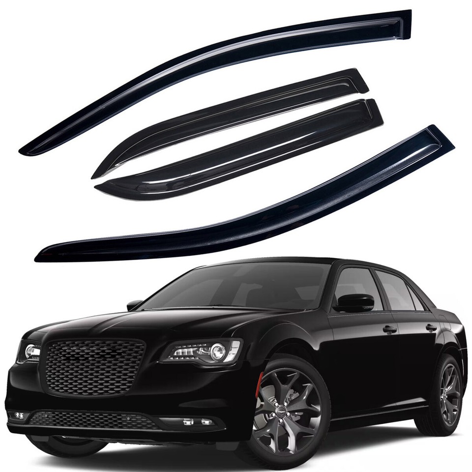 For 2011-2023 Chrysler 300 Tape-on Window Visor Sun Rain Wind Guard ...