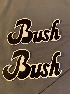Lot of 2 BUSH 3" x 6" Band Logo STICKERS Black White FAST! FREE! Gavin ...