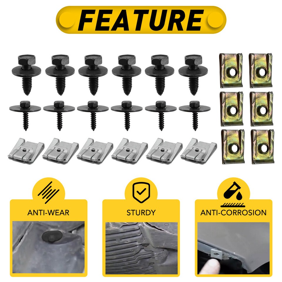 24Pc Fit Mercedes C/E Class Under Engine Cover Undertray Clips UK W203 ...