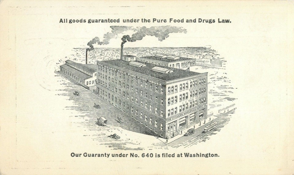 Illustrated Business Card, Golden Rule Pure Food House, Columbus, Ohio ...