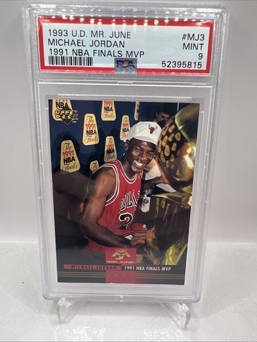 1993 Upper Deck Mr June #MJ3 Michael Jordan PSA 9 1991 NBA Finals MVP ...