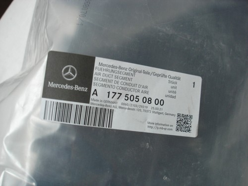 MERCEDES-BENZ A 1775050800 RADIATOR SUPPORT AIR BAFFLE FRONT UPPER | eBay