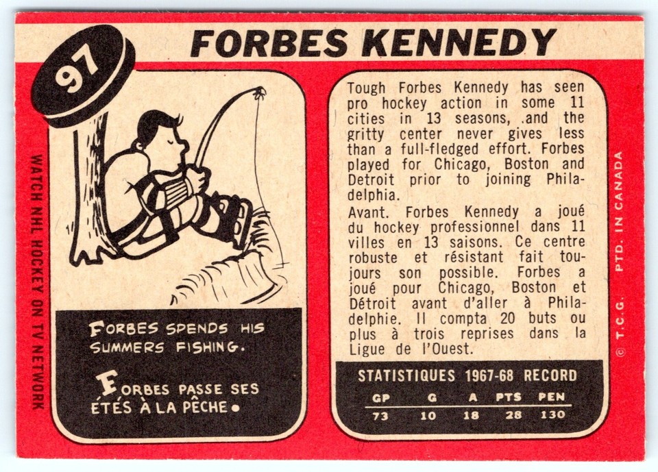 FORBES KENNEDY 1968-69 O-PEE-CHEE 68-69 NO 97 EX+/EXMINT 40073 | eBay