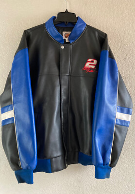 NASCAR Winners Circle Rusty Wallace Miller Lite Racing Pleather Jacket ...