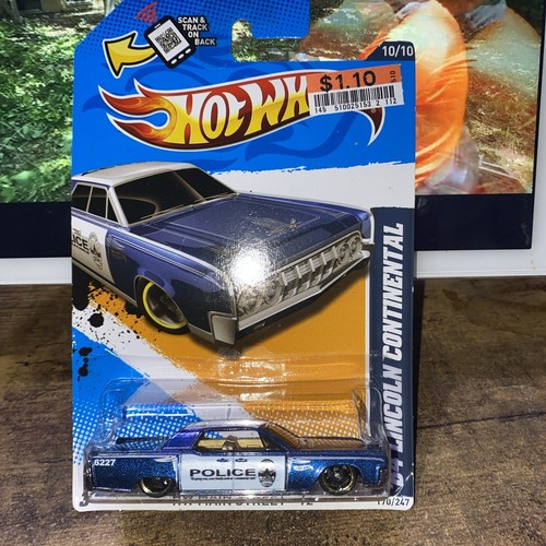 2012 HOT WHEELS #170 '64 LINCOLN CONTINENTAL BLUE POLICE HW MAIN STREET ...