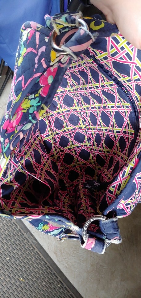 Vera Bradley Ribbons Crossbody Flap Purse (13.25" x 9" x 3.25") Wear on ...