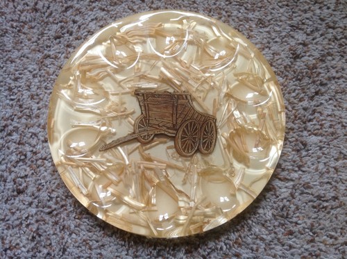 Vintage Lucite Trivet From Colorflo Riverside, Ca. Encased Wagon ...