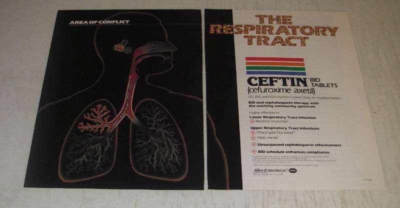 1989 Allen & Hanburys / Roche Ceftin Bid Tablets (cefuroxime axetil) Ad ...