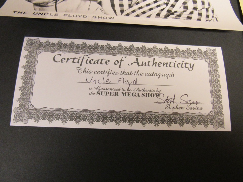 Uncle Floyd Signed Autograph 8 x 10 B/W Photo with COA | eBay