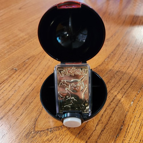 Pokemon #25 Pikachu 23K Gold Plated Card Pokeball Special Edition 1999 ...