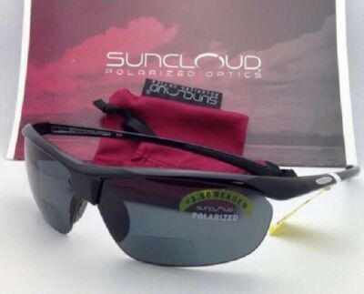 Suncloud Zephyr Polarized Bi-Focal Reader Sunglasses Black Frame Grey Lens +2.50 | eBay