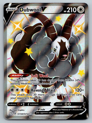 Pokemon Shining Fates Dubwool V SV120/SV122 Shiny Full Art | eBay