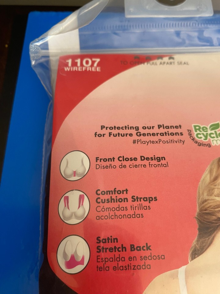 new WOMEN SIZE 54DD PLAYTEX JUST MY SIZE EASY ON WIREFREE FRONT CLOSE ...