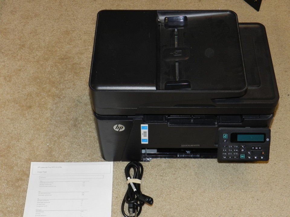 HP LaserJet Pro MFP M127fn Monochrome All-in-One Laser Printer 5578 ...