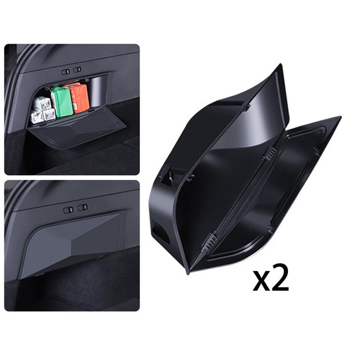 2Pcs Car Rear Trunk Side Storage Box for Tesla Model Y Easy to Install ...
