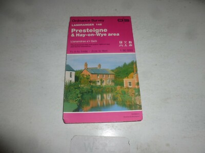 PRESTEIGNE & HAY-ON-WYE area MAP - Landranger No 148 - Ordnance Survey ...