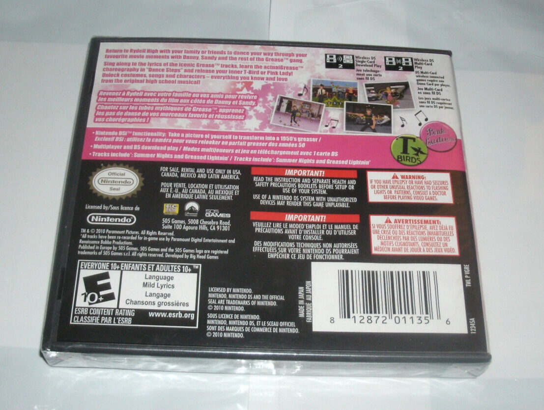 Grease (Nintendo DS, 2010) for sale online | eBay