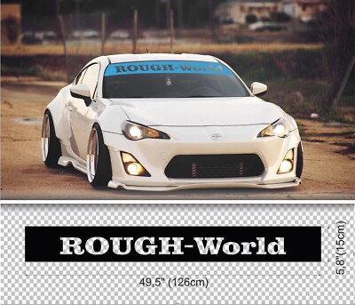 Rough World Windshield Decal Rauh Welt JDM Sticker Die Cut Vinyl - 49.5 ...