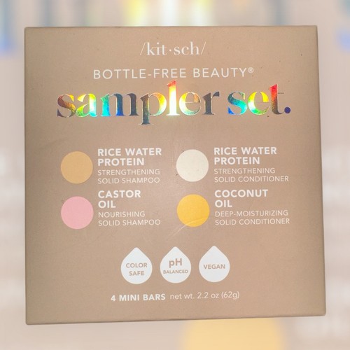 Kitsch Solid Rice & Castor Shampoo and Rice & Coconut Conditioners ...