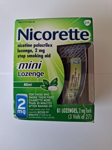 Nicorette Mini Lozenge Mint 2mg 81 Lozenges | eBay